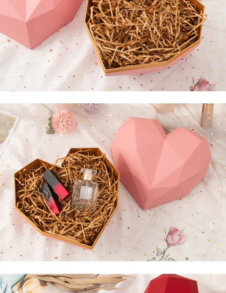 Plastic Valentine's Day Heart Shape Box Custom Logo Gift Box With Lid ...