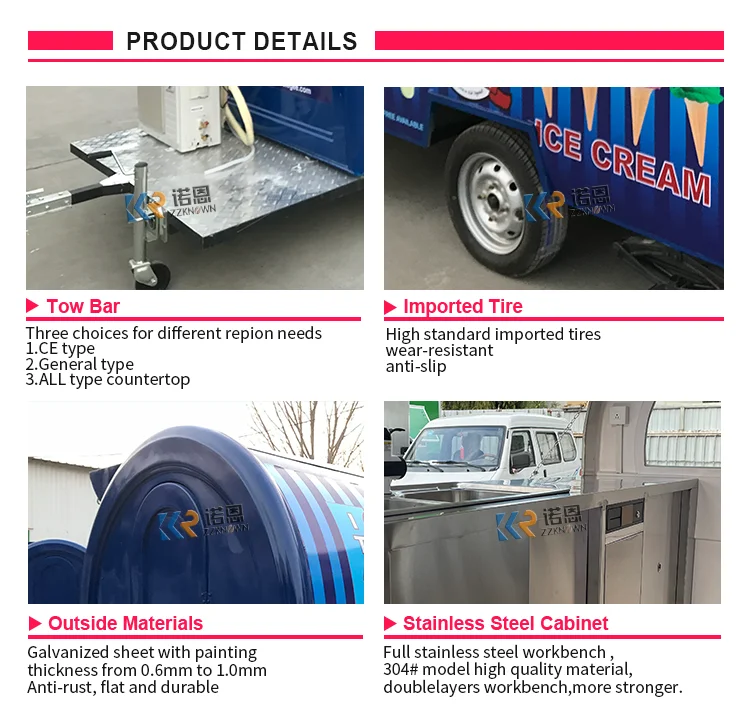Commercial Fiberglass Food Trailer Coffee Food Truck Small Cafe ...