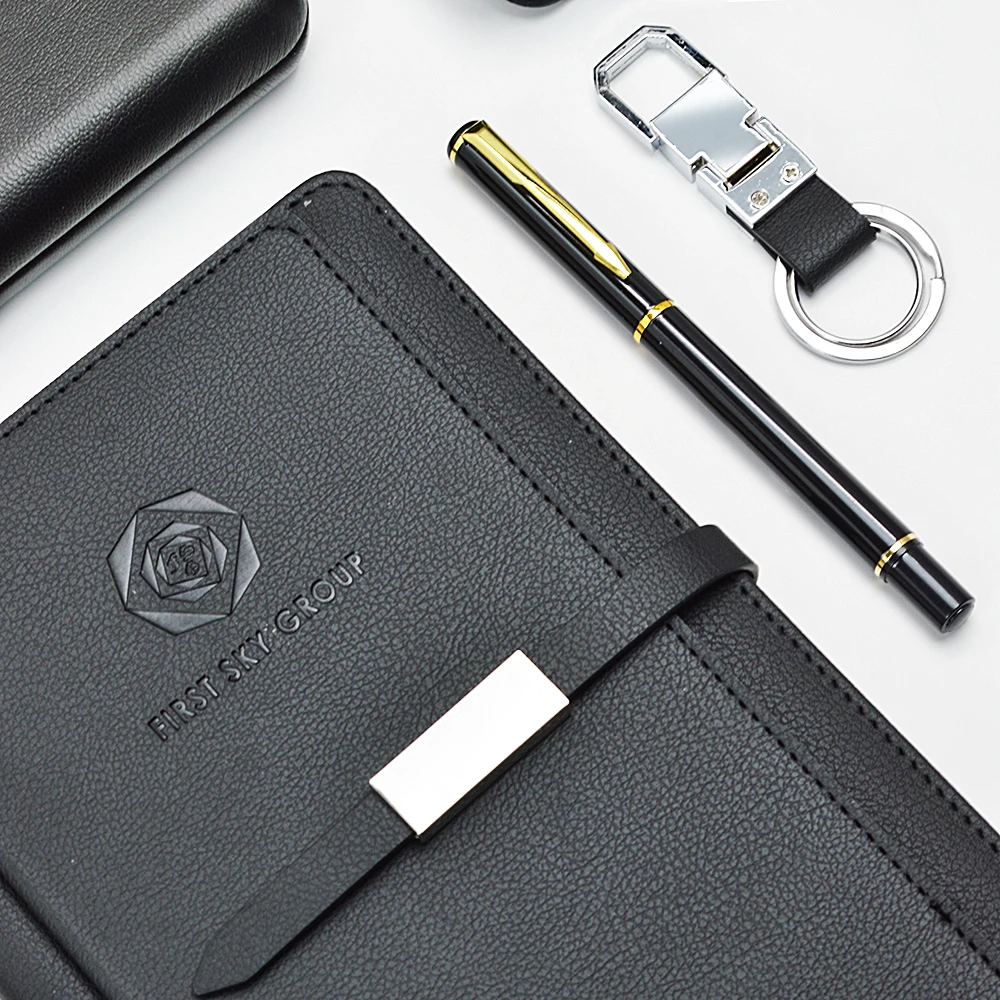 Business Gift Set - A5 Notebook, Card Holder, Keychain Pen