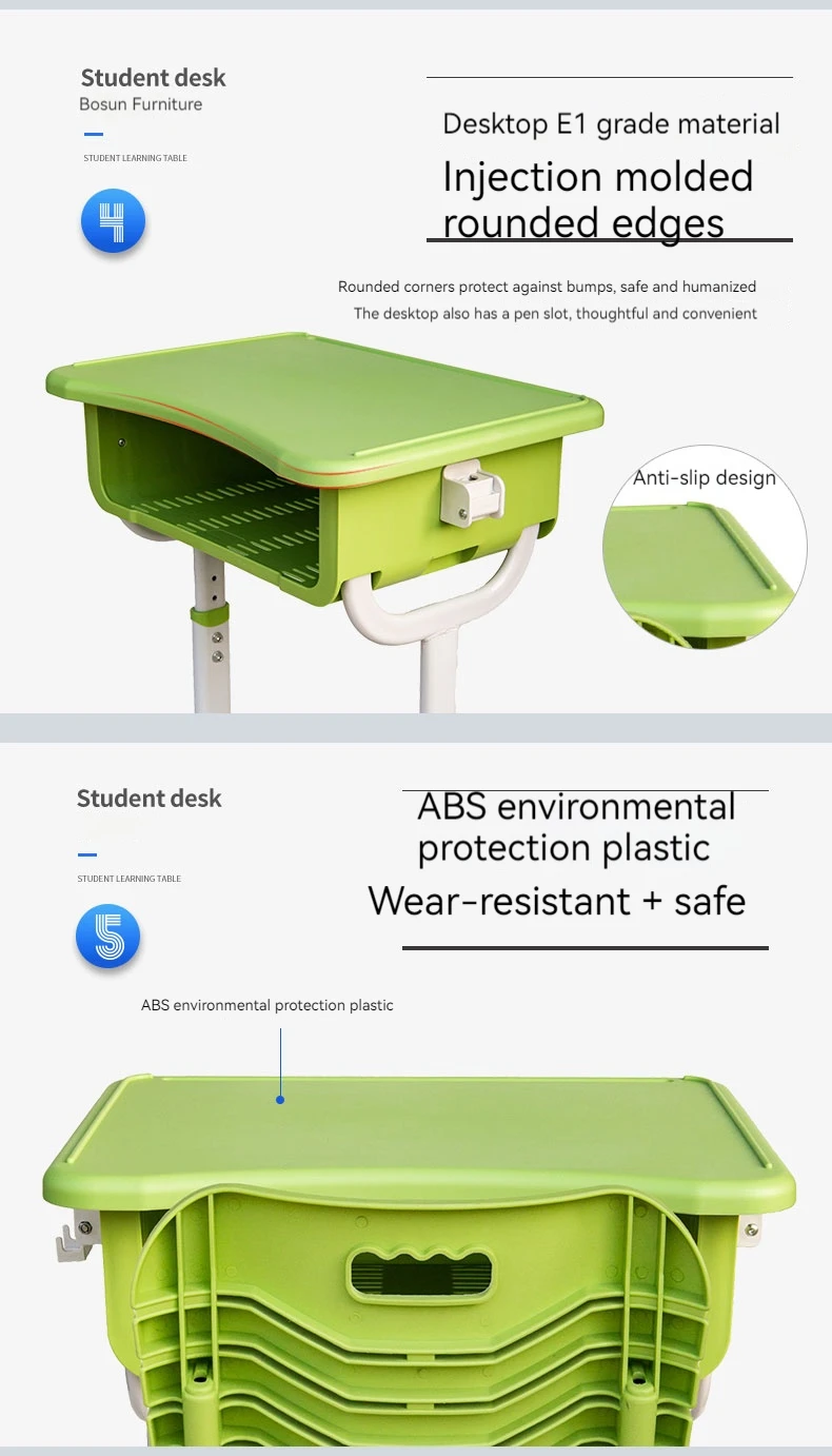Abs Plastic School Furniture Classroom Table And Chair Set For Primary ...
