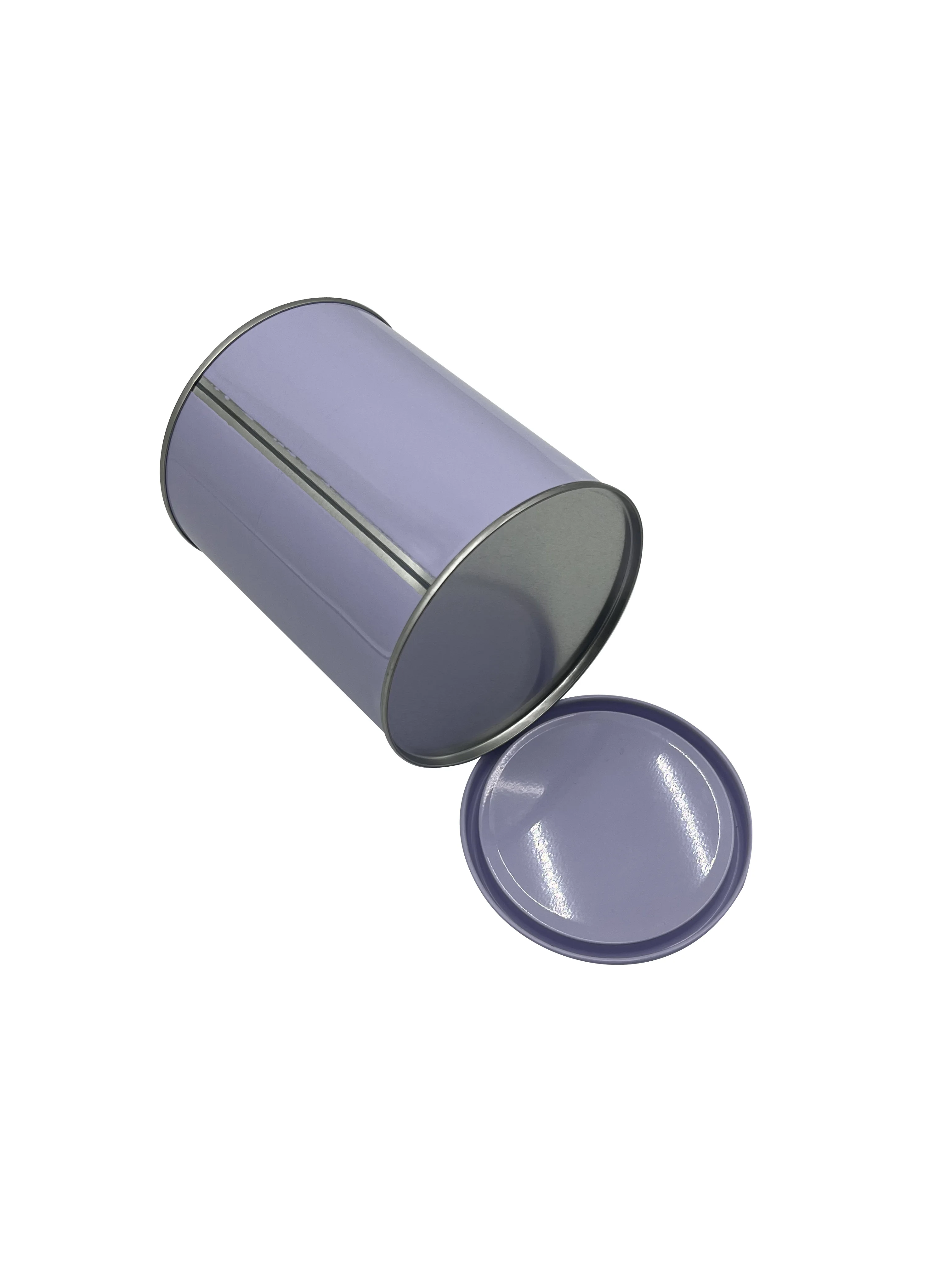 1L Cylindrical Candle Metal Tin Jar with Lid for Storage for ...