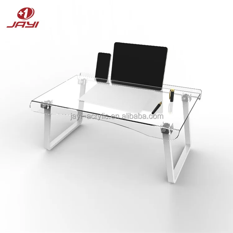 Custom Clear Acrylic Foldable Computer Desk Portable Laptop Bed Desk ...