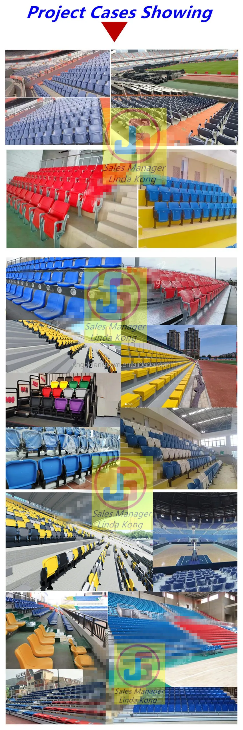 New Plastic Tribune Grandstand Seats Folding Stadium Chair VIP Stadium ...