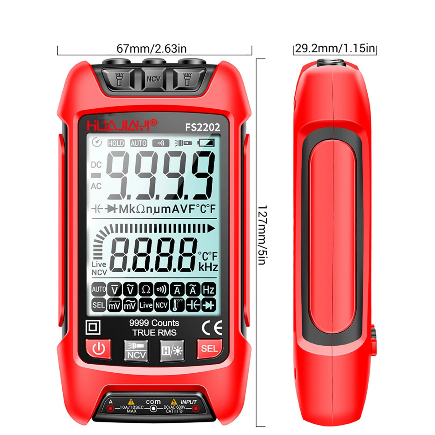 Smart Digital Multimeter 6000 Counts True Rms Auto Range Multimeter Ac ...