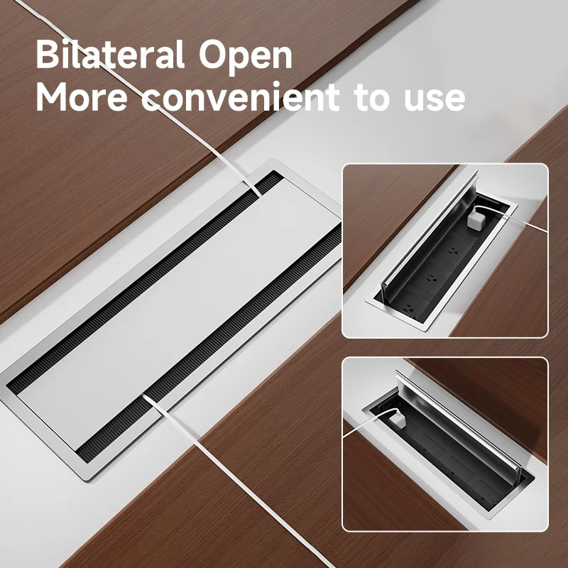 Conference Table Cable Management Box - Modern Cord Organizer for ...