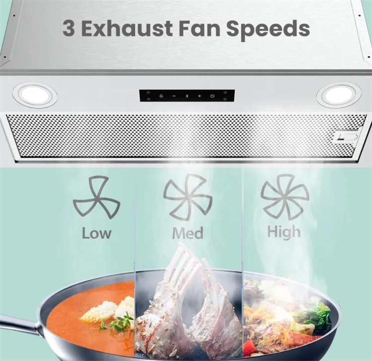 Cooker Hood Electric Kitchen Chimney Extractor Touch Control Ducted ...