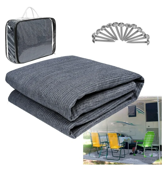 HDPE grey blue caravan floor awning camper ground mats tent carpet with ...