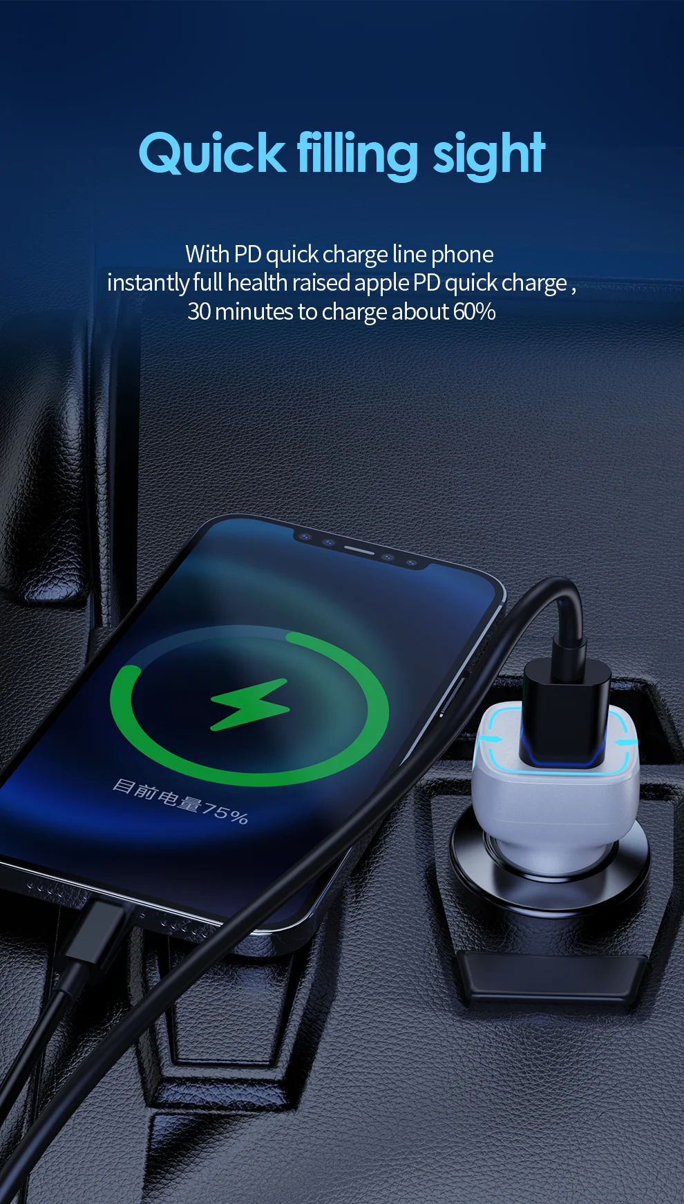 Mutil-protocol Compatibility Dual Port 30w Max Quick Charge Type-c Usb ...