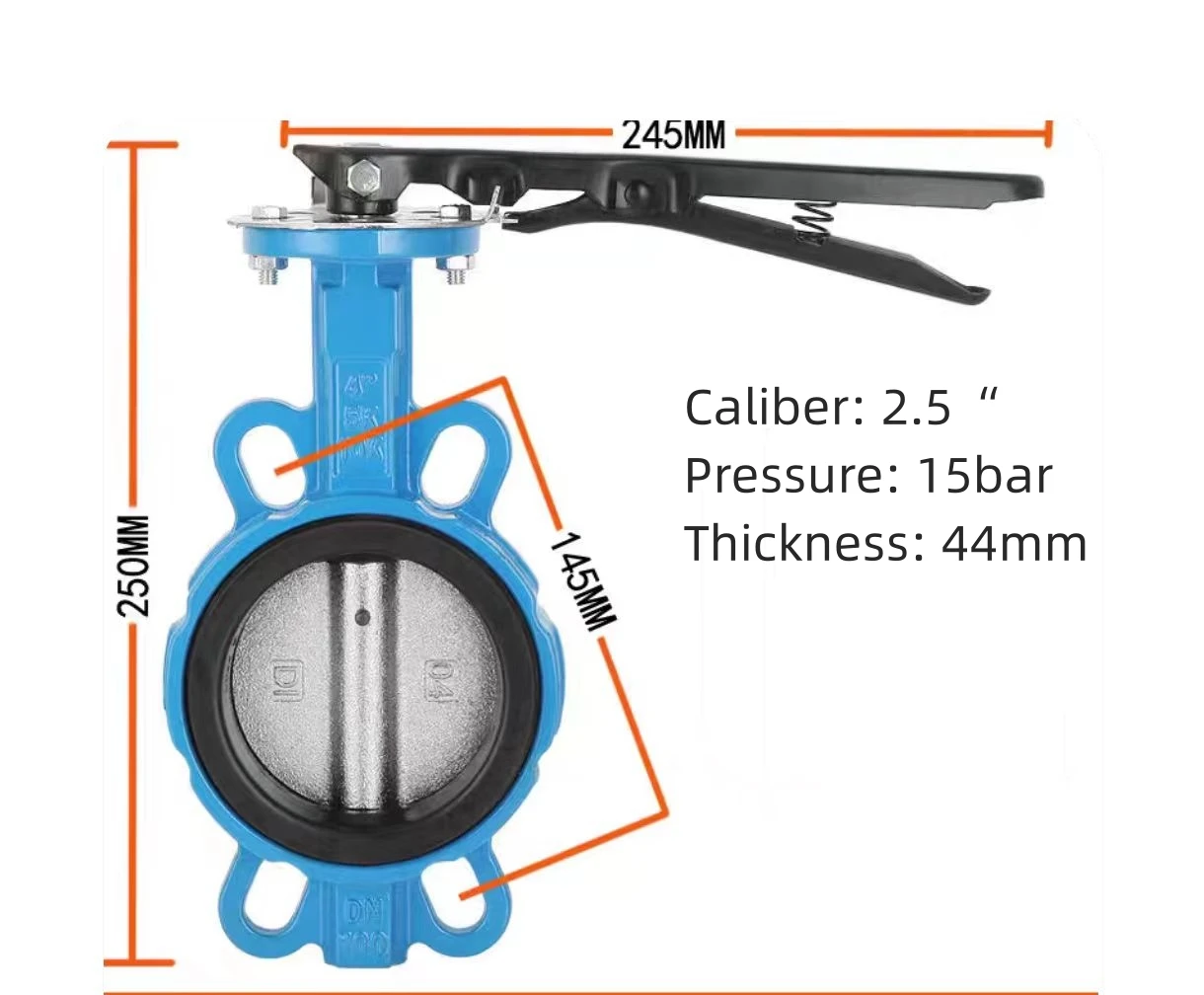 D71x-16q Handle Type Ductile Iron Center Line Two Way Soft Rubber Seal 4 6 Inch Butterfly Valve ...