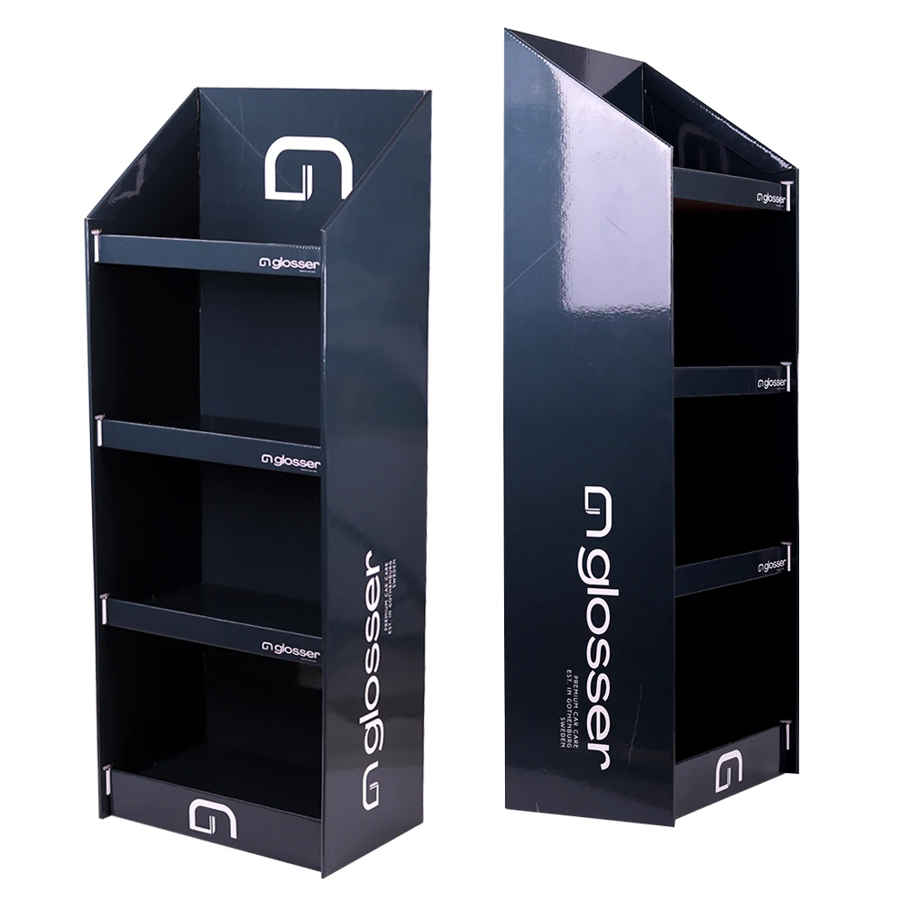 Corrugated Paper Display Shelves Supermarket Shopping Shelf Rack ...