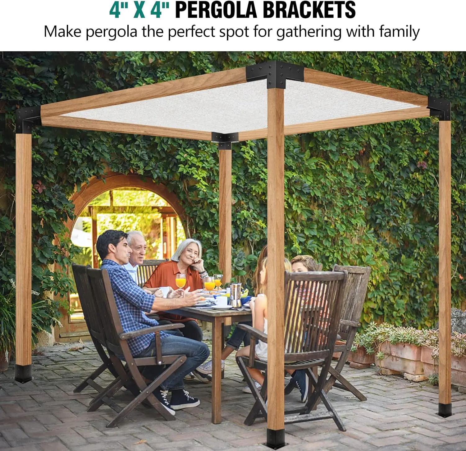 Durable Steel Pergola Bracket 6x6 For Wood Corner Bracket Outdoor ...