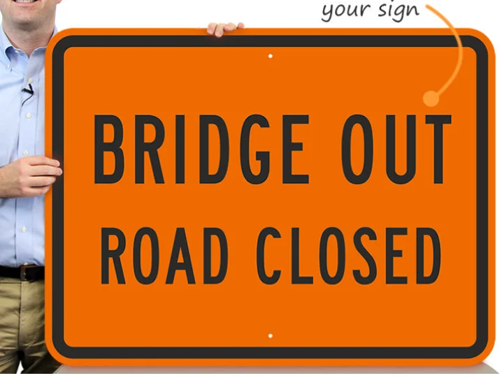 Custom Road Construction Work Sign Aluminum 3m Reflective Traffic Road ...