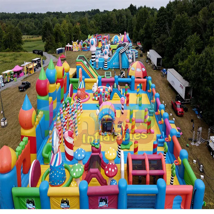 Kids Outdoor Playing Games - Inflatable Bouncy Playground