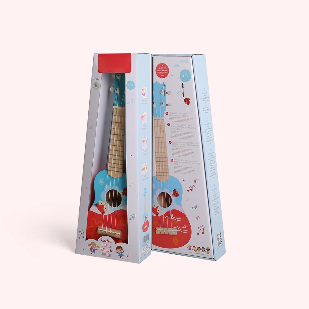21 Inches 4 String Cute Cartoon Kids Wooden Music Musical Instrument ...