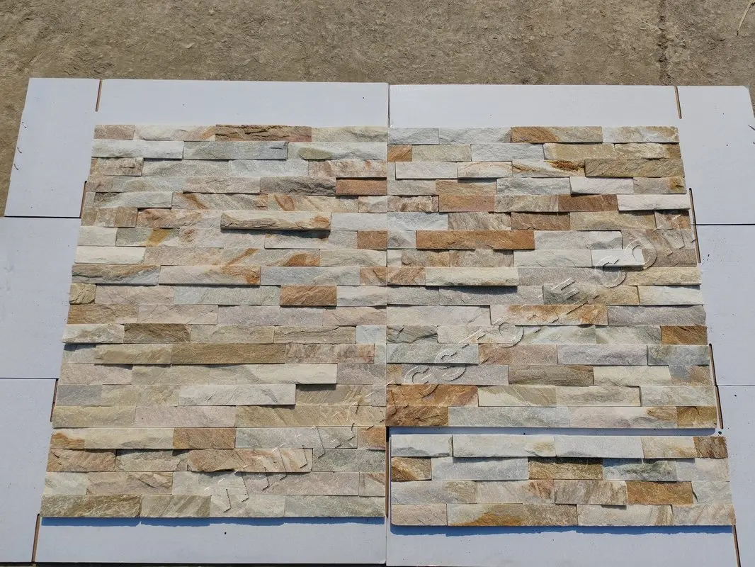 Golden Honey Natural Slate Cladding Exterior Stone Panels Antacid ...