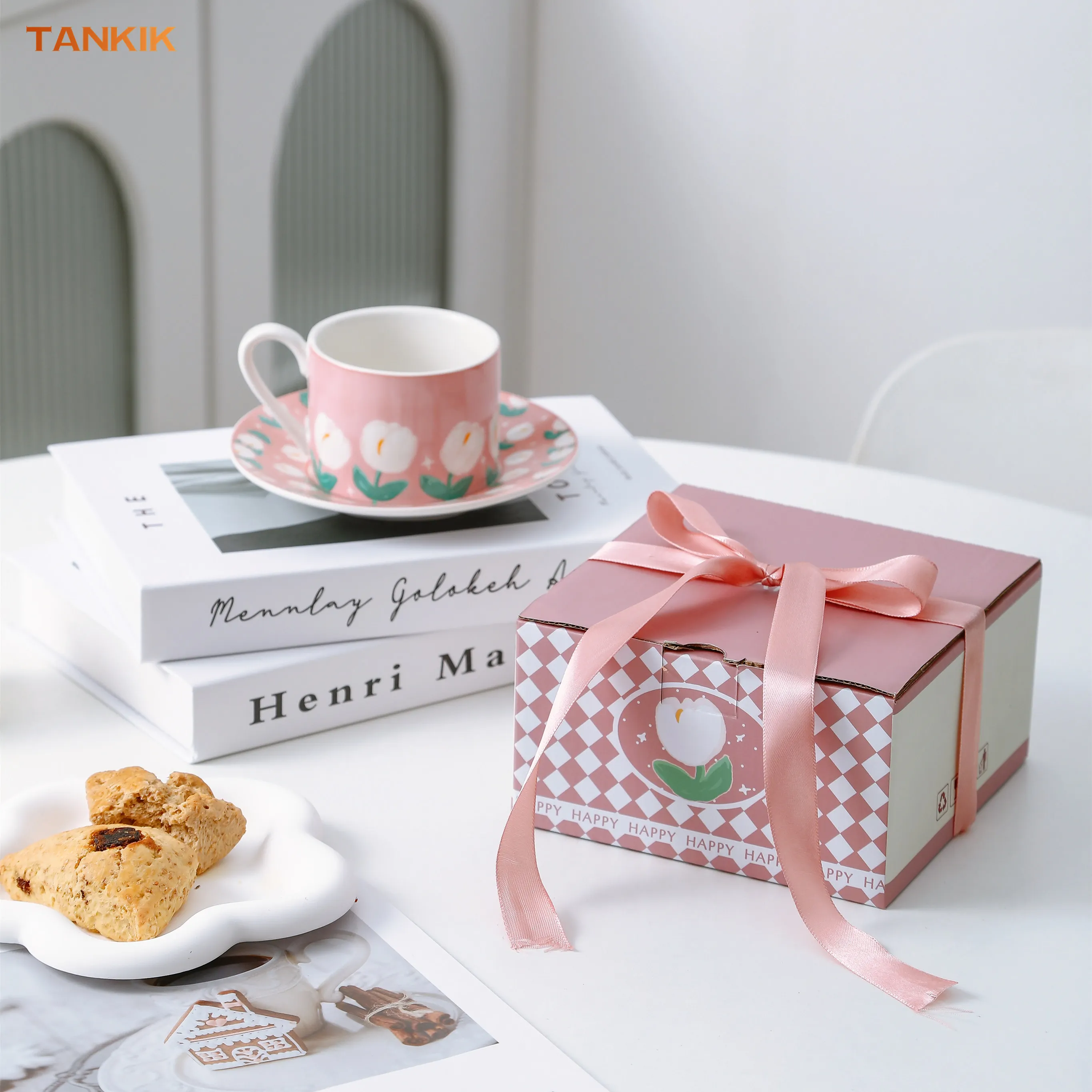 Tulip Flower Kawaii Cute Cartoon Kids Gift Minimalist Style Food Safe ...