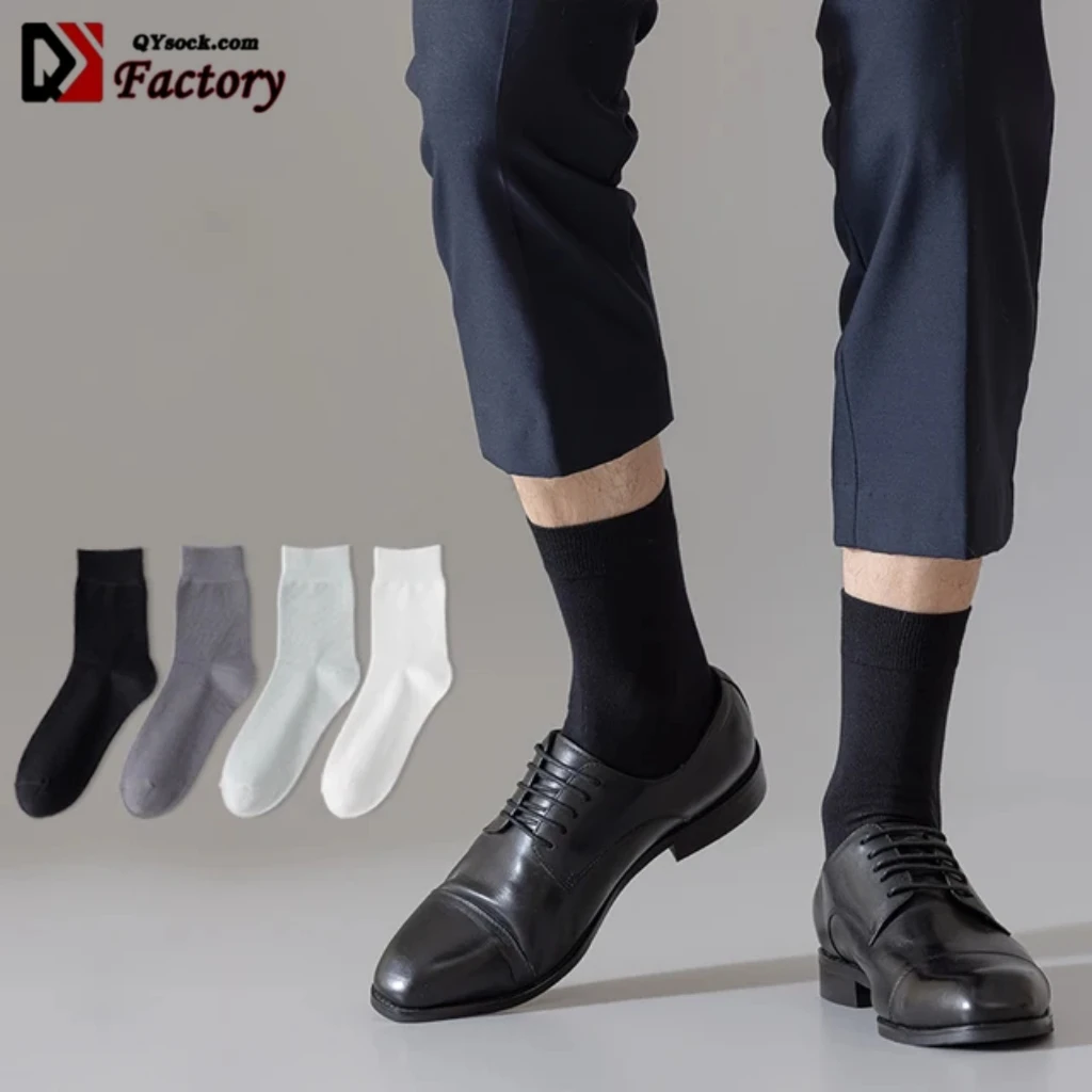 Men Socks Cotton Business Socks Pure Color Breathable Skin Friendly ...