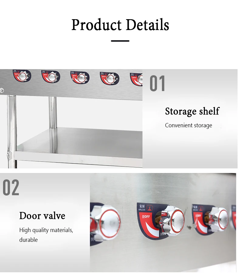 Commercial Restaurant Cooker Countertop 6 Burner Gas Stove 4 Burners ...