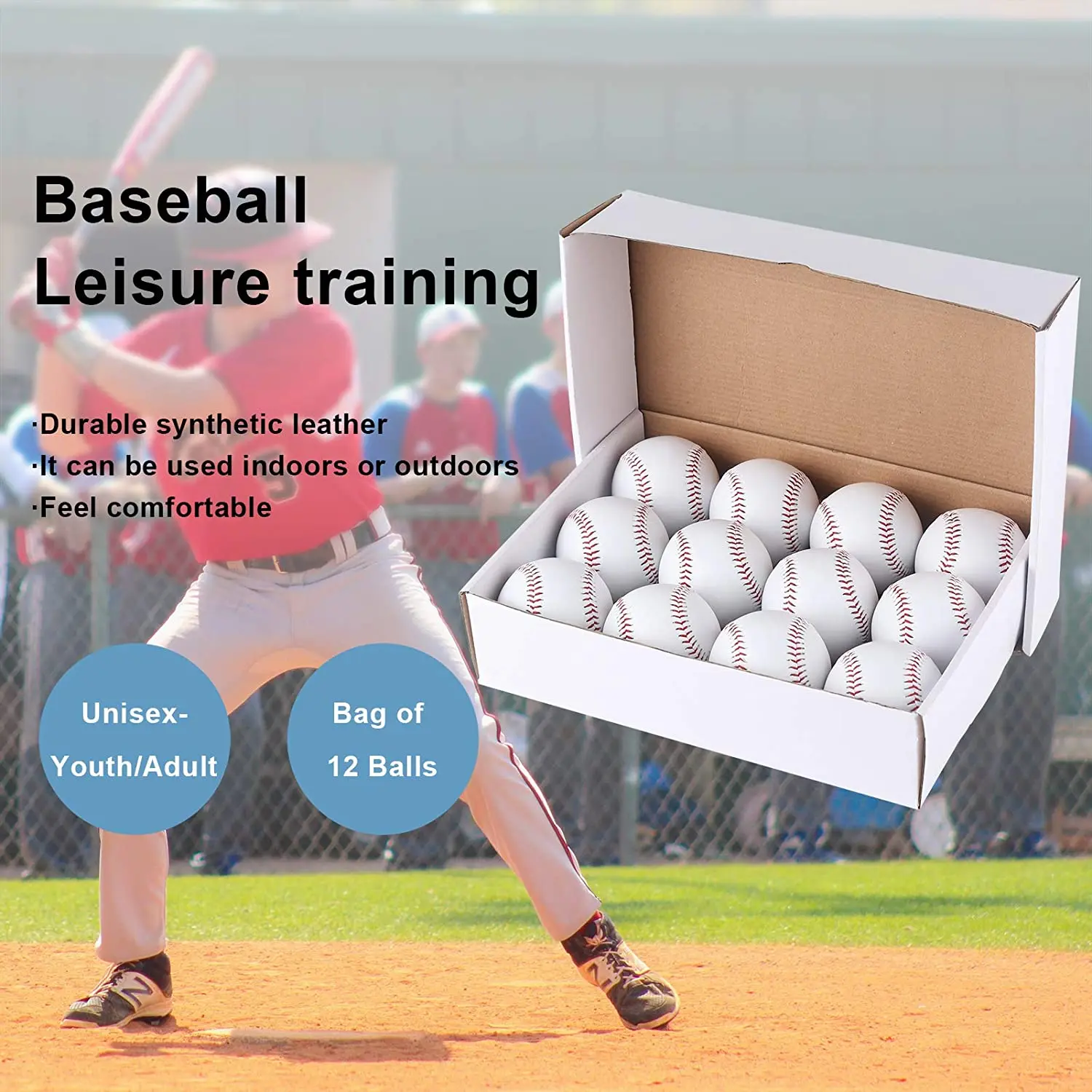 Baseball 12 Ball Pack - Practice Training for Kids/youth