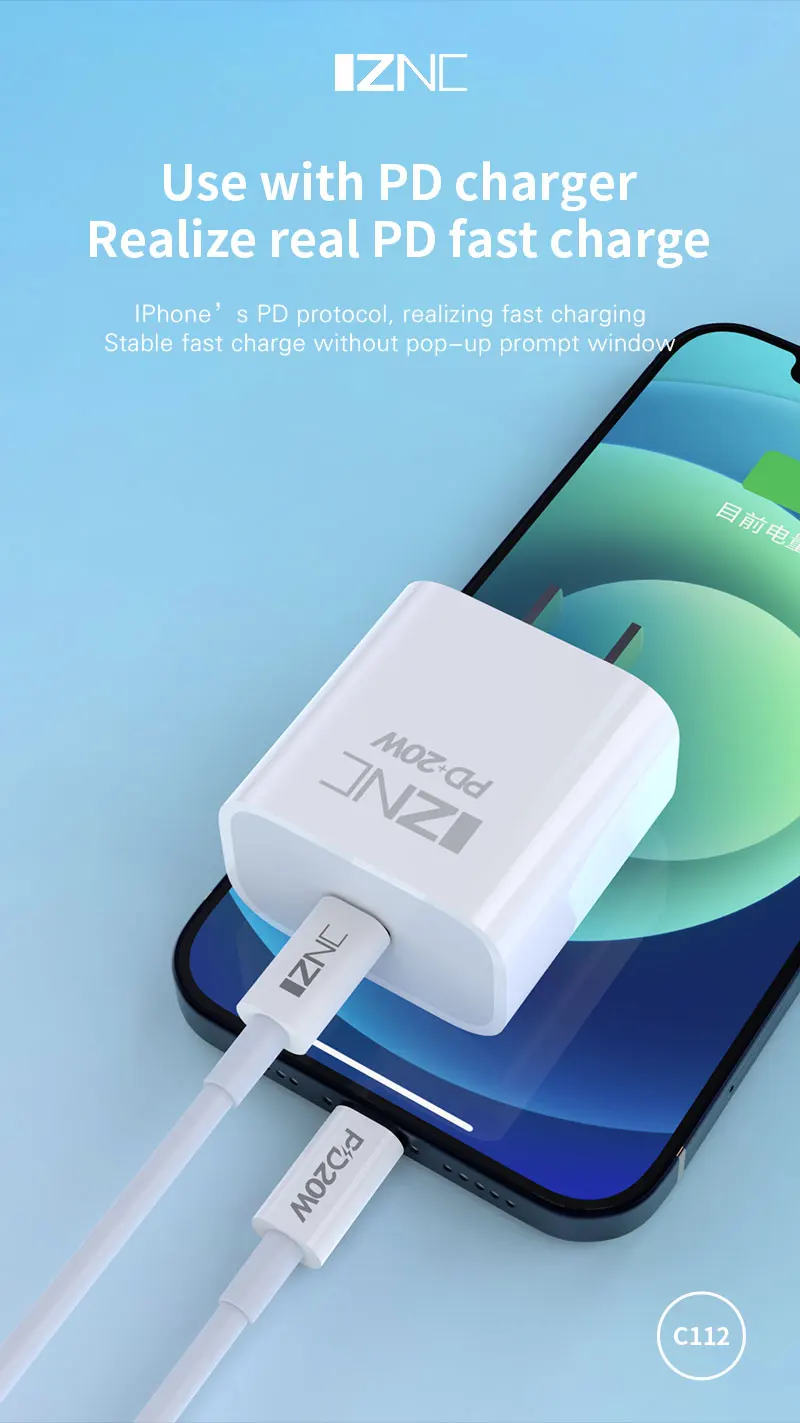 3a Data Cable Data Cable 3a Type C Pd 20w Charger For Iphone 12 - Buy ...