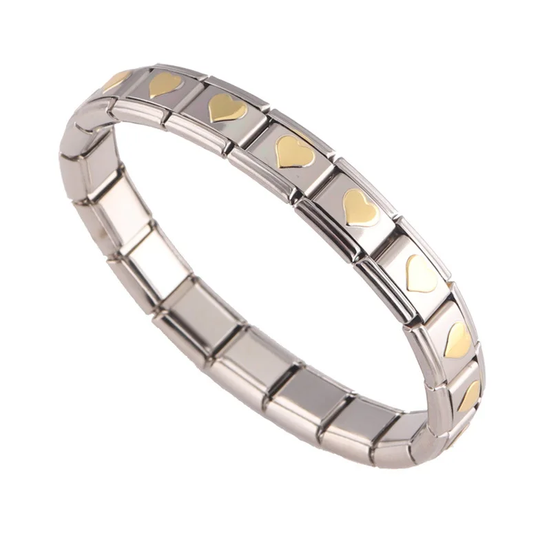 Shop Our Trendy Italian Charm Link Bracelet in Stainless Steel