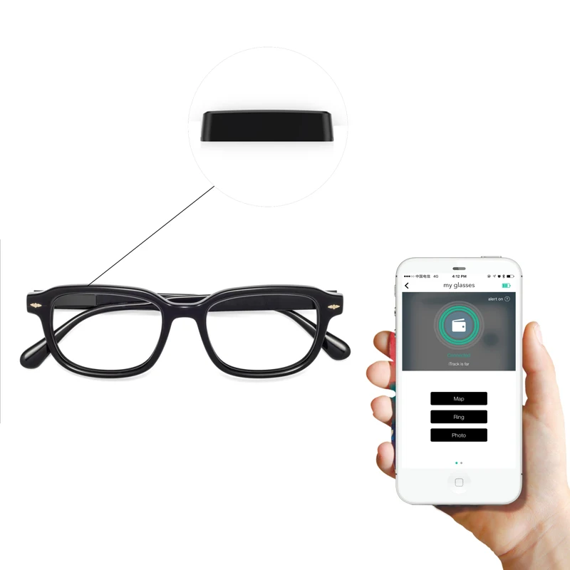 Compact Smallest Bluetooth Tracker For Eyeglasses Free Mobile App Built ...