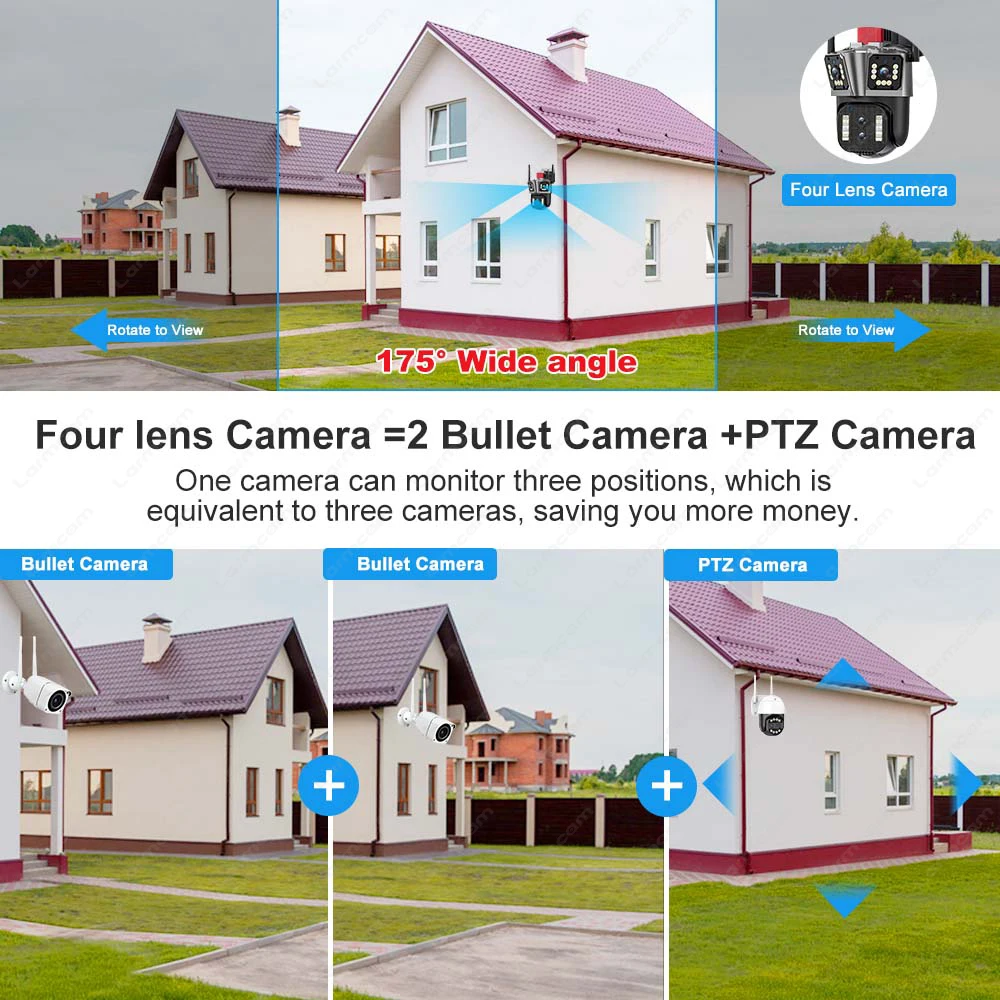 16mp 8k Security Camera Outdoor Wireless Wifi Camera 10x Hybrid Zoom ...