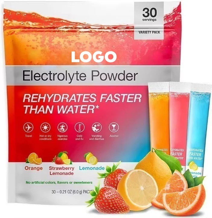 Hydrate Variety 30 Stick Packs Electrolyte Powder Rapid Hydration Mix ...