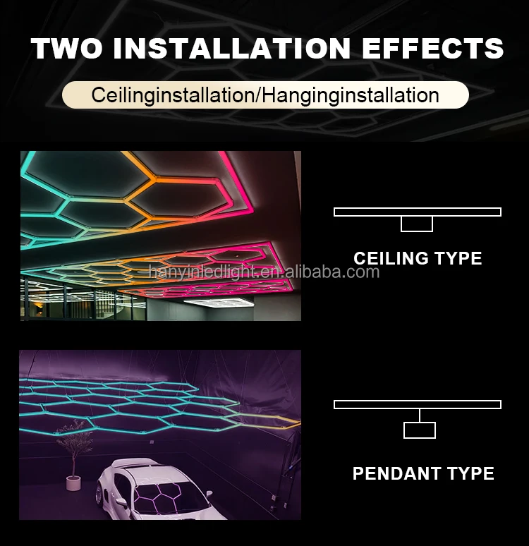 Energy Saving RGB Hexagonal Decorative Modern Celling Led Lights for ...