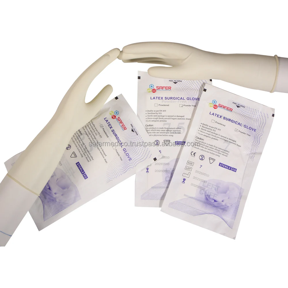 Factory Supply Hospital Gloves Latex Surgical Disposable Anti-Virus ...