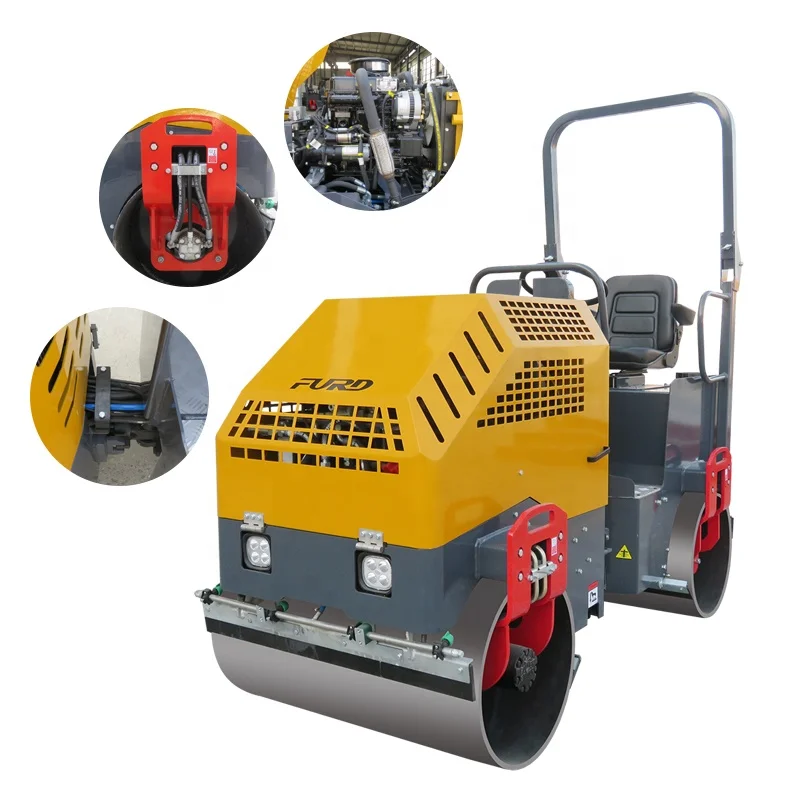 9hp small compaction roller compactor diesel double drum small mini ...