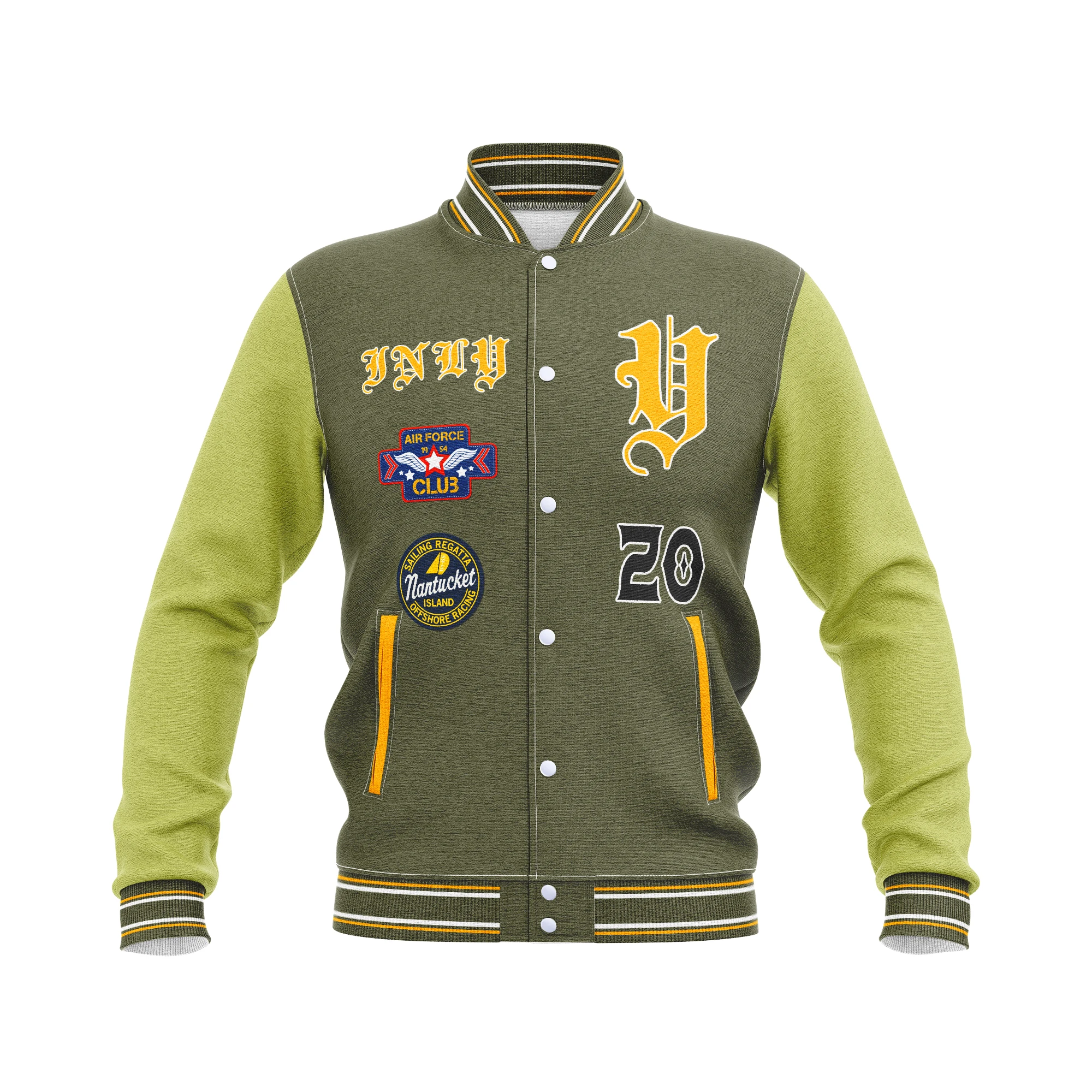 Customized Embroidery Logo Sublimation College Varsity Jacket