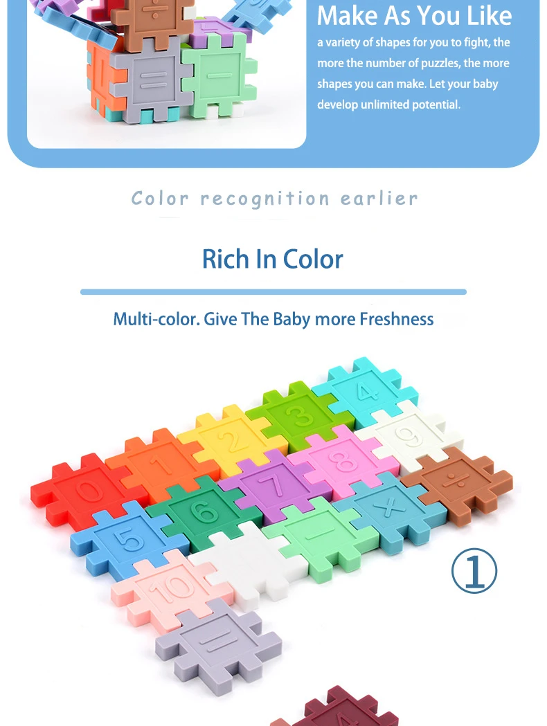 Custom Silicone Soft Building Blocks Kids Puzzle Other Baby Toys Early ...
