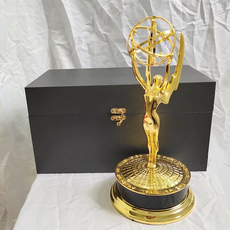 Metal Gold 29cm Emmy Award Trophy with Base for Music Souvenir ODM