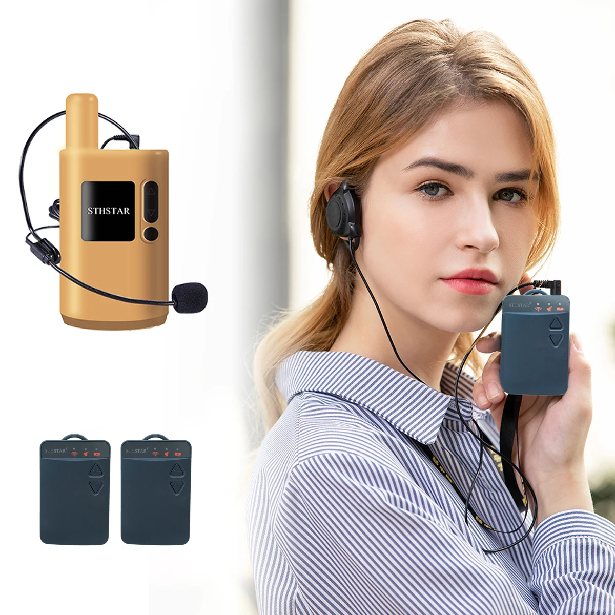 99 Channels Portable Mini Rechargeable Tour Guide Equipment,Wireless Tour Guide Microphones and ...