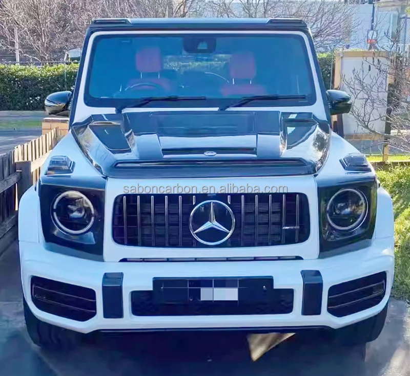 Carbon Fiber Front Hood Bonnet Glass Hood for Mercedes Benz G Wagon ...