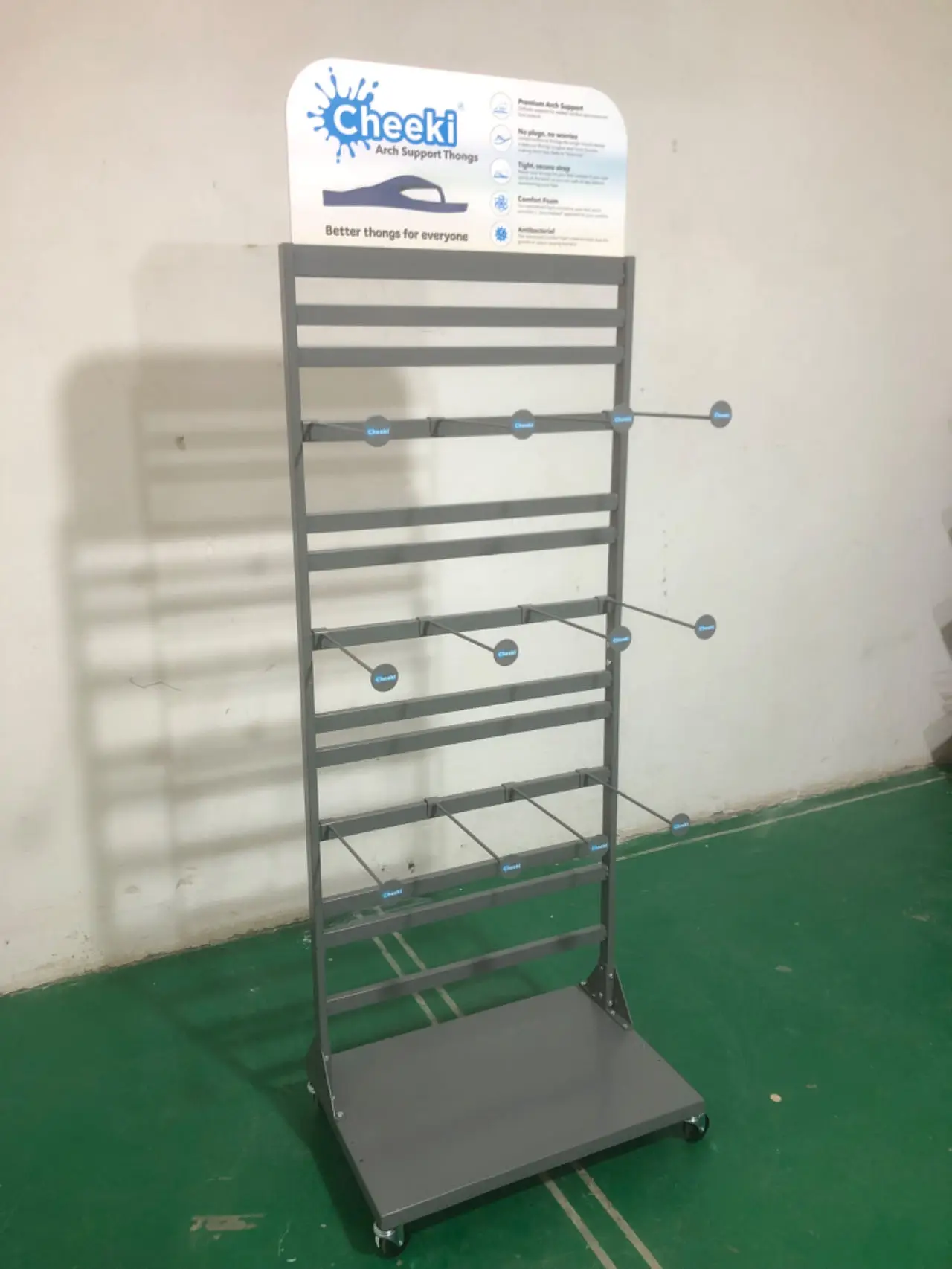 Single-side Display Racks Metal Display Shelf with Adjustable Hook ...