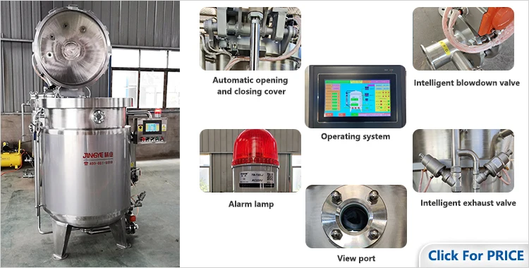 Jingye 500 Liter Beef Bone Soup Pressure Cooking Machine Fish Broth ...