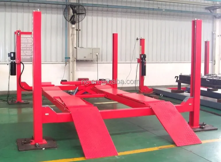 LAUNCH 4000kg Four Post Car Lift with Hydraulic Pump for Wheel ...