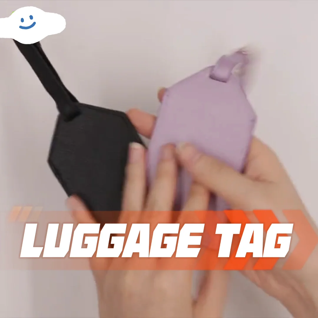 Emboss Logo Pu Leather Tassel Luggage Tag Name Card Holder Hanging ...