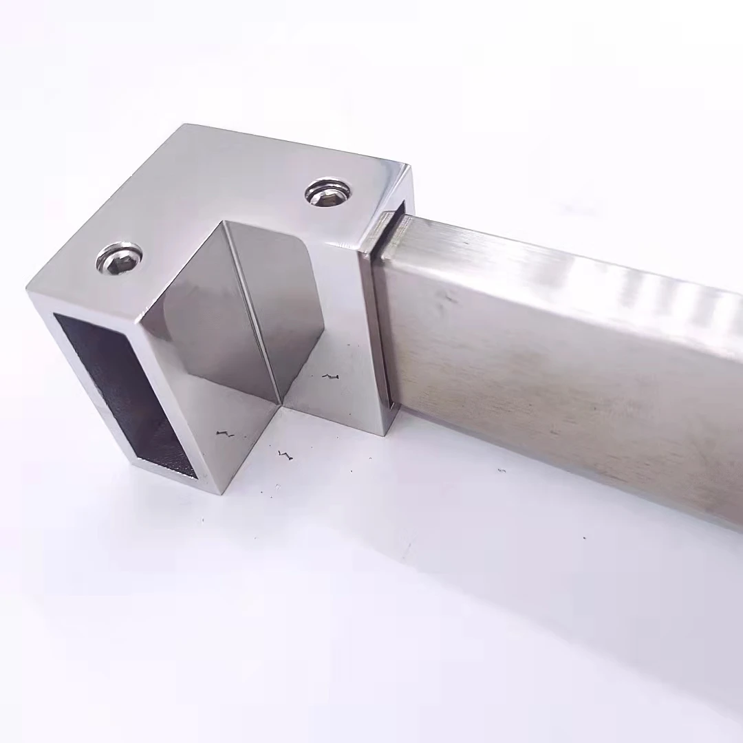 Frameless Glass Sliding Door Hardware Fitting 10*30 Mm Pipe Holder 90 ...