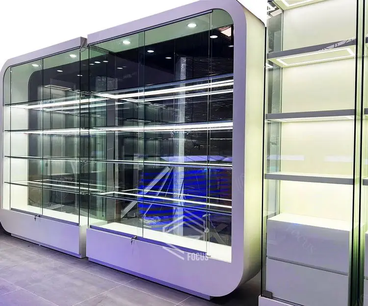 Custom Cigarettes Multiple Cabinet Rack - Glass Display