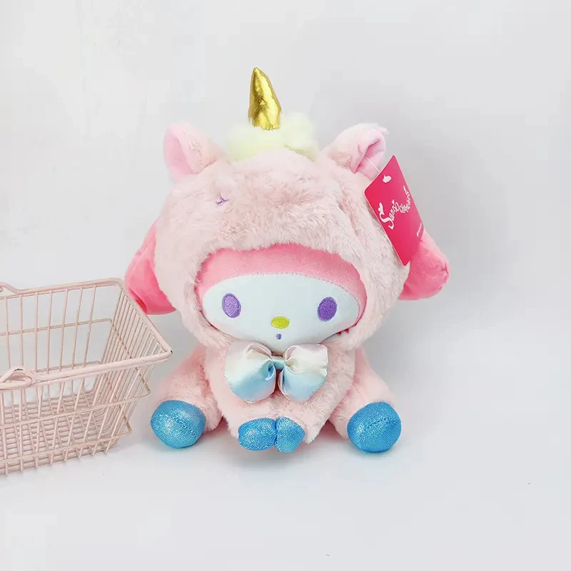 Cartoon Kuromi Melody Cinnamoroll Plush Toy Keychain Animals Cute Plushie Pendant Doll Girls ...