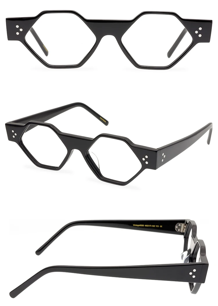 Eyeglasses Frames for Men Polygon Acetate Colorful Woman Sports Eyewear ...