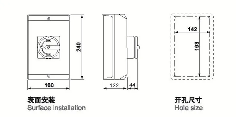 Waterproof 150A Rotary Isolator Switch IP65 4 Pole ODM | Wholesale