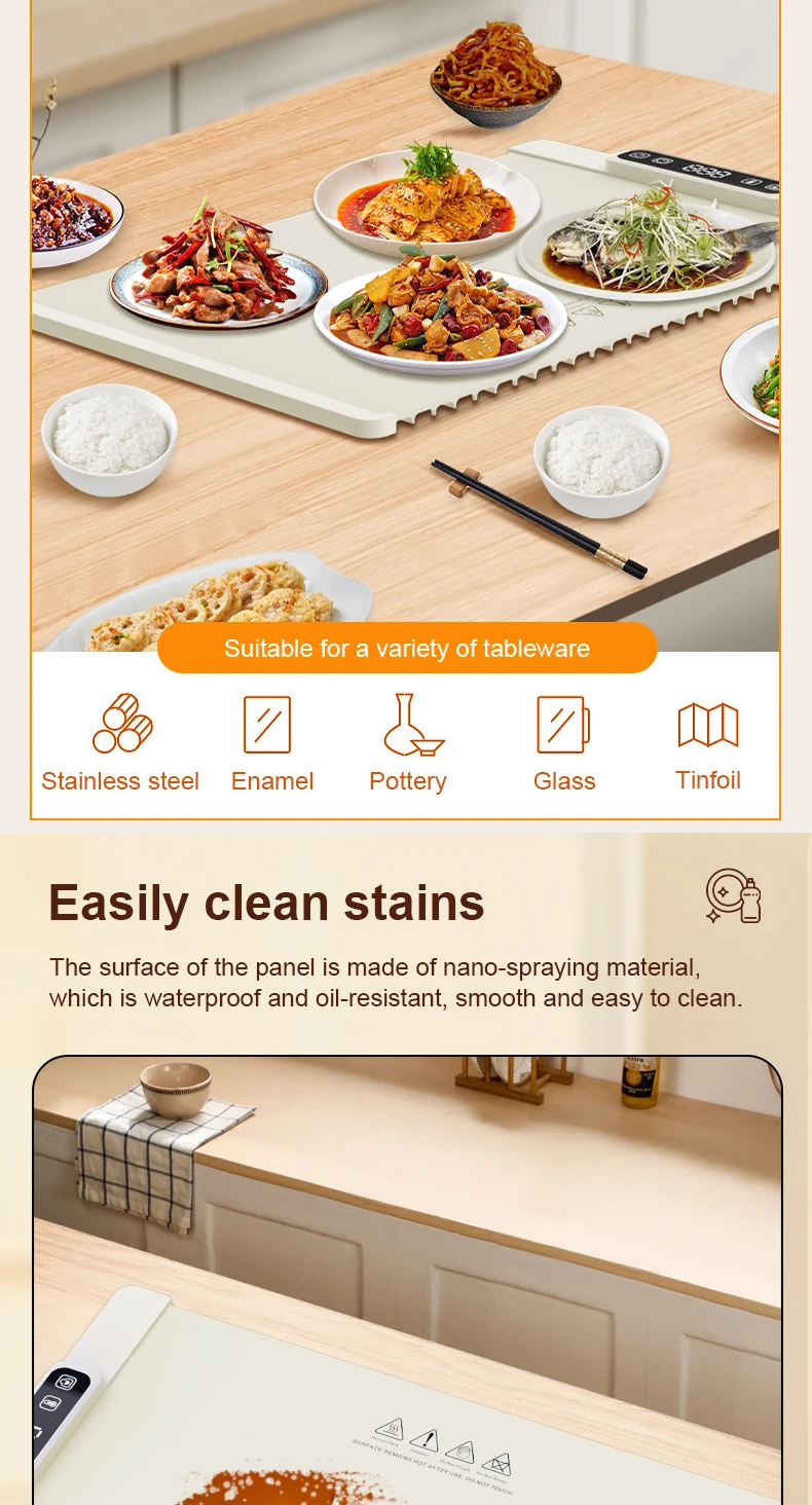 Custom Foldable Heating Plate Mat - Eco-Friendly Warming Tray