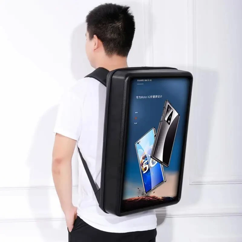 21.5 Inch Human Walking Backpack Billboard Android Lcd Advertising ...