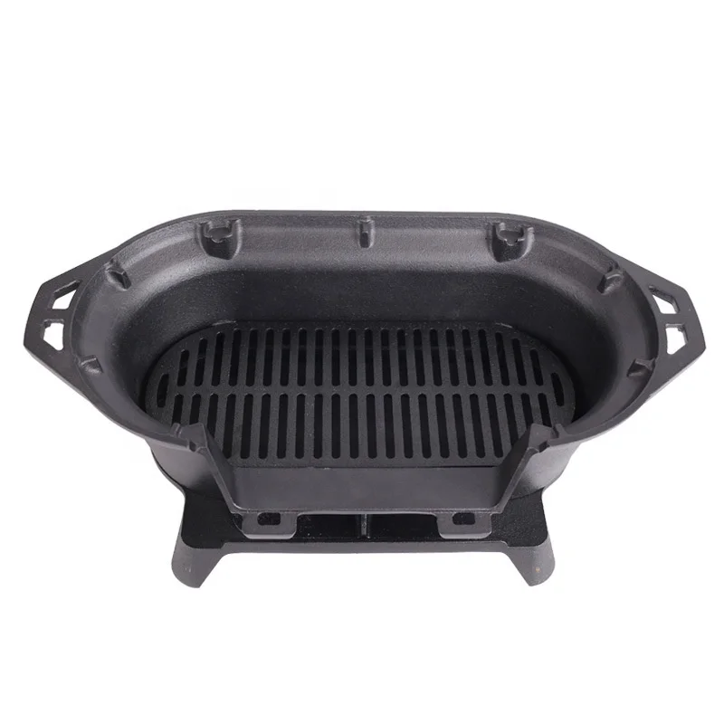 Commercial Rectangular Gas Stove with Cast Iron Grate | Durable Cooktop ...