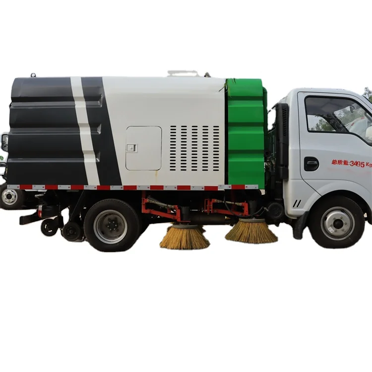 2-ton road sweeper, small street scenic spot, leaf road cleaning ...