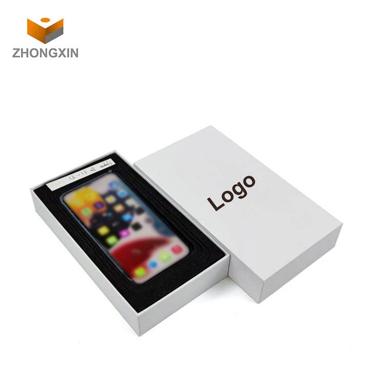 Customized White Cardboard Empty Mobile Phone Box Package Packaging For ...